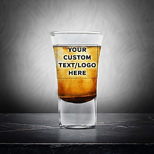 Custom 2 oz. Lord Shooter Etched Shot Glasses, 10 pack, Personalized Text, Logo, 21st Birthday Party, Lounge Glassware, Clear