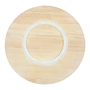 27.56” Lazy Susan Organizer for Kitchen, Extra Large Rotating Storage Tray Wooden Disc Grazing Tray, Kitchen Countertop Table Bearing Plate | Doubles As A Cheese Board Charcuterie Platter