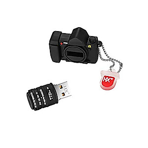 USB Flash Drive, 8GB / 16GB / 32GB / 64GB Silicone USB 2.0 USB Memory Stick Data Storage Pendrive Thumb Drives (64GB, Cute Camera)