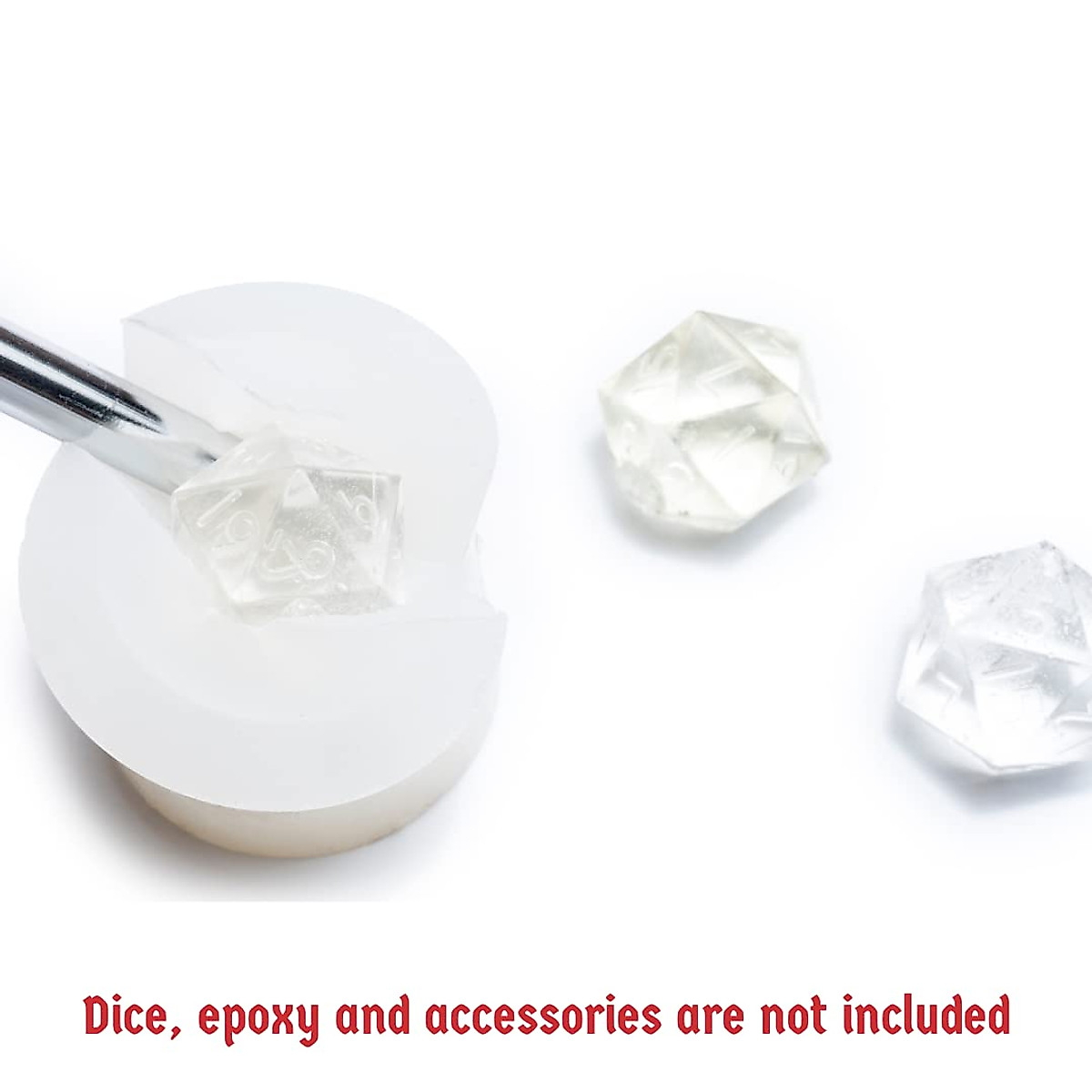 Hexers D20 Dice Mold: Make The Iconic Dice Yourself with Epoxy for Tabletop games. Mould is Compatible with Pathfinder d&d RPG DND and Dungeons and Dragons. Polyhedral Sharp Edge Dice