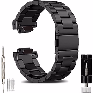 OTOPO Metal Watch Bands for Casio G-SHOCK DW-5600/8900, Solid Stainless Steel Metal Replacement Wristband Strap Men for Casio GA-100/GW-B5600/GB-5600 /GW-6900 (Black)