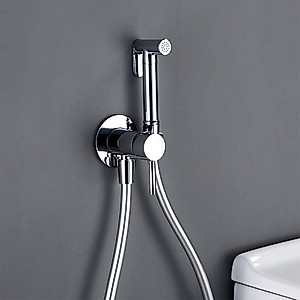Wall Mounted Bidet Sprayer, Handheld Hot and Cold Water Bathroom Bidet Faucet Toilet Sprayers for Shower,Chrome (Color : Chrome)