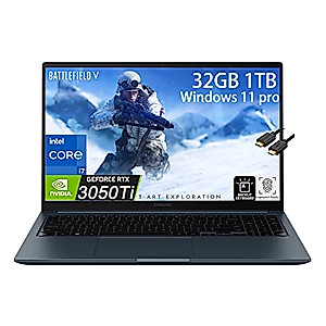 SAMSUNG Galaxy Book Odyssey 15.6" FHD (Intel Core i7-11600H, 32GB RAM, 1TB SSD, RTX 3050 Ti) Gaming & Business Laptop, 12 Hr Battery, Backlit KB, Fingerprint, Type-C, Webcam, IST HDMI, Win 11 Pro