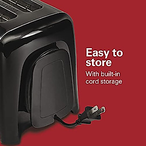 Hamilton Beach 2 Slice Toaster with Extra Wide Slots, Shade Selector, Auto-Shutoff, Cancel Button and Toast Boost, Black