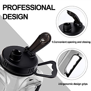 SASRBOBI Half Gallon Water Jug Bottle Large Sports Water Bottle Water Jug With Time Marker BPA Free Reusable Gym Sports Outdoor 64oz Grey