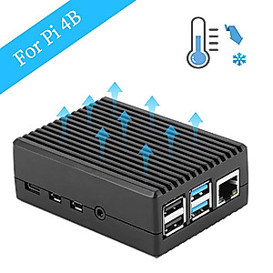 ZkeeShop for Raspberry Pi 4 Armor Aluminum Alloy Case with Cooling Column Passive Cooling Case Compatible for Raspberry Pi 4 Model B