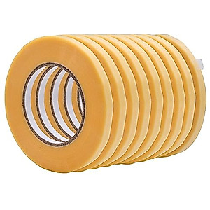 WOD BSTC22PVC Clear 10 Pack, Poly Bag Sealer Tape - 3/8 inch x 180 yds. for Color Coding Age of Perishables, Food Storage, Pack,Aging and Sealing Meat, Candy, or Gifts