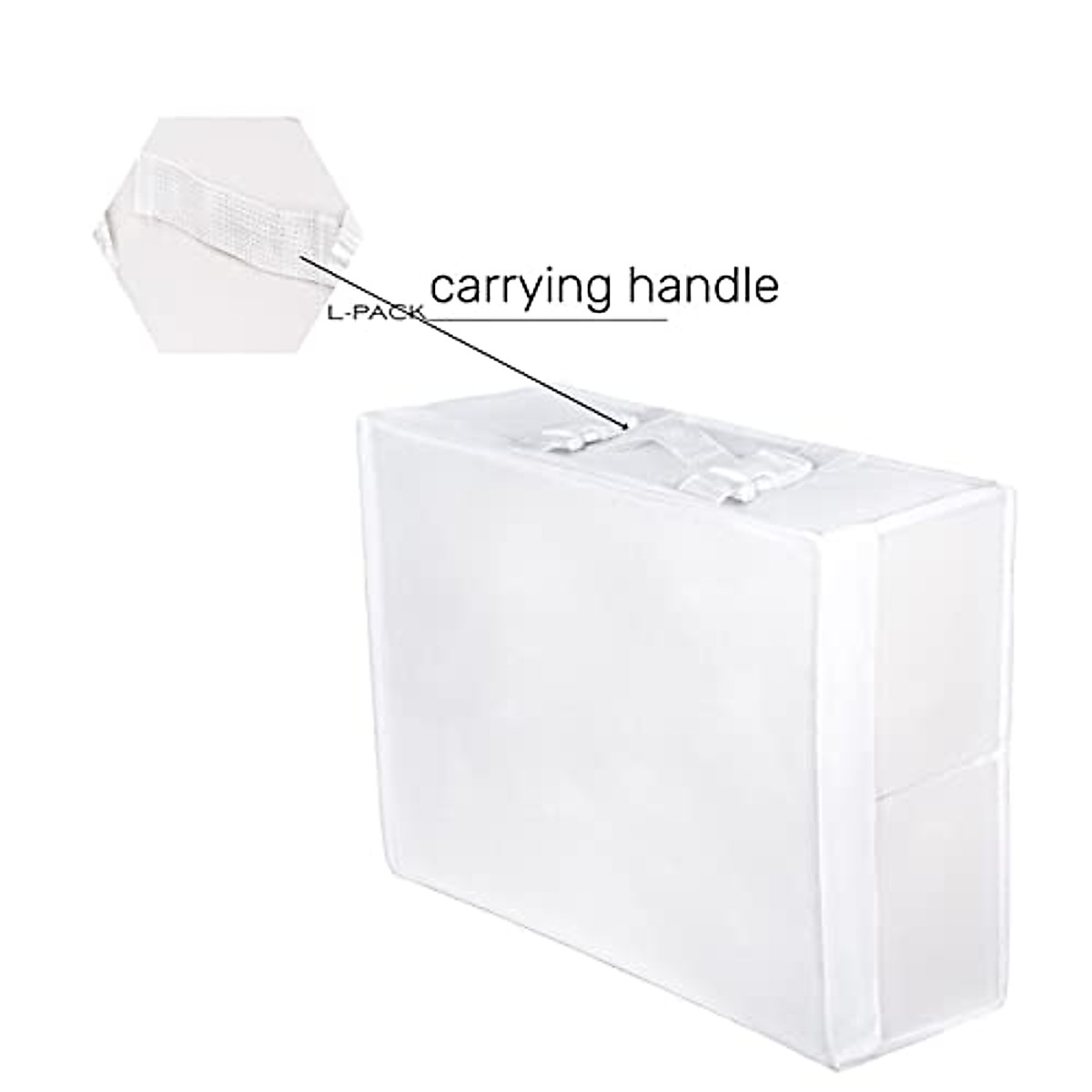 LPack Wedding Dress Storage Box - Bridal Gown Storage Bin and Preservation Box - Underbed Storage Bag Container For Clothes With Acid Free Tissue Paper (Small, White)
