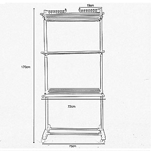 Kentaly Clothes Drying Rack, 3-Tier Collapsible Rolling Dryer Clothes Hanger Adjustable Large Stainless Steel Garment Laundry Racks with Foldable Wings Indoor Outdoor