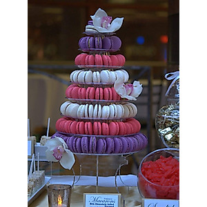 10 Tier Round Macaron Tower Stand Adjust Tiers Level Dia from 4"-13", Cupcake Stand Desserts Displayfor Wedding Birthday Decor