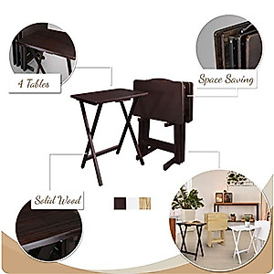 Casual Home 5 Piece Tray Table Set, Espresso