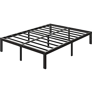 Sealvvos 10 Inch California King Bed Frames No Box Spring Needed, Heavy Duty Metal Platform with Steel Slat Support, Noise Free, Easy Assembly, Black