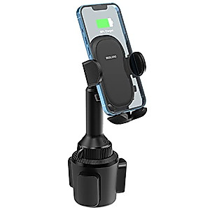Beglero Cup Holder Phone Mount: Adjustable Height Cup Phone Holder for Car, Universal Extendable Cup Base, Pull-Down Support Feet Car Phone Holder Compatible with iPhone, Samsung, all 4.5-7inch Phones