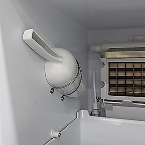 BRAMA Ice Maker Machine 50/lbs. Ice Daily Undercounter Built-in or Freestanding Stainless Steel Construction with Reversible Door and Auto Shut Off for Indoor or Outdoor Use, Metallic