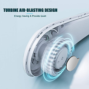 Cooperwin Neck Fan Portable Rechargeable Personal Fans Cooling Wearable Fan, Bladeless Fan Around The Neck, Neckband Fan with 3 Speeds Low Noise, Headphone Design Hands Free Sports Fan