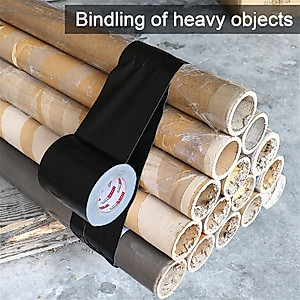 JIALAI HOME Black Duct Tape, Wide Roll, Industrial Grade 5 inches x 55 Yards (164 ft), 9 Mil Heavy-Duty, Waterproof, Strong, Flexible, No Residue, UV Resistant for Crafts & Home Improvement