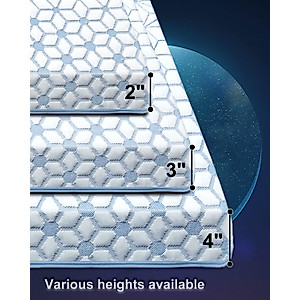 Memory Foam Mattress Topper Full Size 3 Inch, Premium High-Density Memory Foam, Ventilated Design, Removable & Washable Cover, 10 Years Warranty