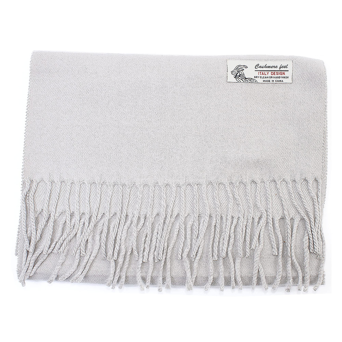 Datoni Solid Colors Long Scarf Wrap For Women Men Cashmere Feel Luxurious Scarfs Warm Cozy Shawl Extra Soft (Light Grey)