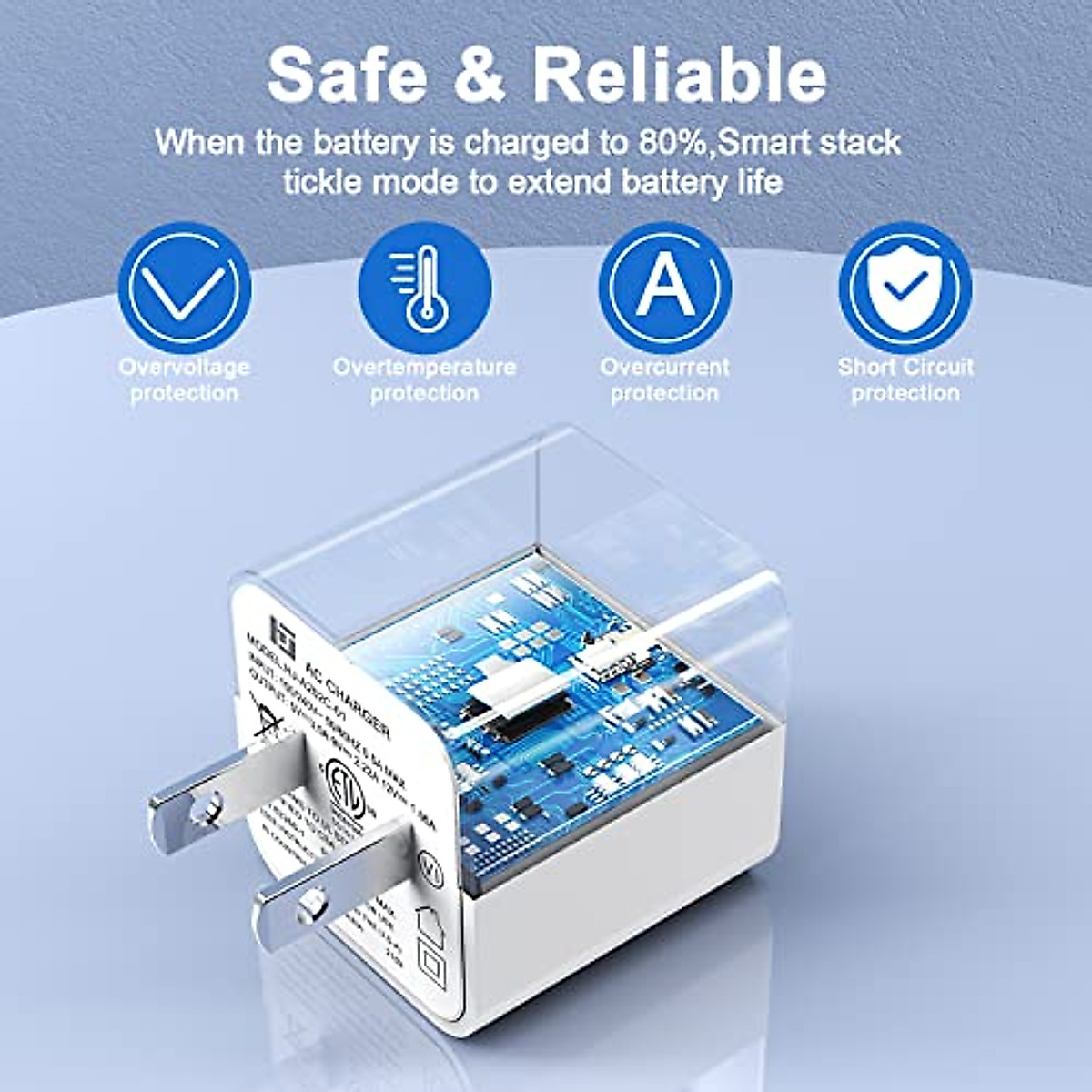 2Pack [Apple MFi Certified] iPhone Charger Fast Charging for Apple iPhone USB C Charger Block PD Wall Plug with 10ft USB C to Lightning Cable for iPhone 14/13/12/11/Pro Max/Mini/Pro/XR/iPad/Plus