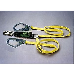 Honeywell Two-Legged, 4' Web Lanyard, w/1 Locking snap Hook & 2 Locking rebar Hooks (2-1/2'') 8798R/4FTYL