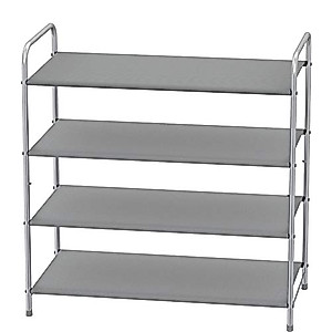 Simple Houseware 4-Tier Shoe Rack Storage Organizer 20-Pair, Grey
