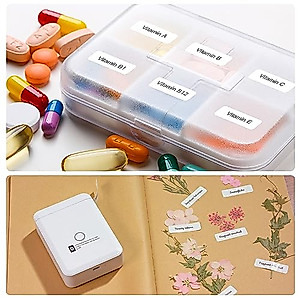 MFoffice D11/D110/D101 Label Maker Tape, White Thermal Sticker Label 0.47"×1.57" (12x40mm), Waterproof Self-Adhesive Multipurpose Labeling Tape Replacement 160 Sheets/Roll