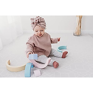 Grace & Maggie Large Baby Play Mat in Forrest Grey - Foam Mat for Baby to Play on Floor, Soft Play Mats for Babies and Toddlers Crawling Infant, Waterproof, Non-Slip, Hypoallergenic Baby Playmat