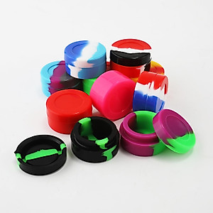 NQEUEPN 30pcs 7ML Silicone Containers Round Multicolored Small Storage Jars Multi Use Cosmetic Storage Containers for Melt Wax, Food, Cosmetics, Essential Oils, Mini Crafts