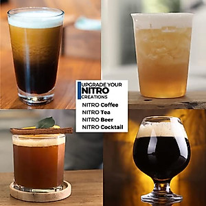 ICO 10pcs Nitrogen Cartridges N2 Cartridges for Coffee Beer Cold Brew Nitro Non-threaded Nitrogen Chargers 2g Chargers