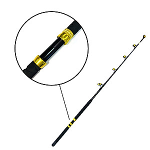 EatMyTackle Roller Guide Saltwater Fishing Rod | Blue Marlin Tournament Edition (130-160lb)