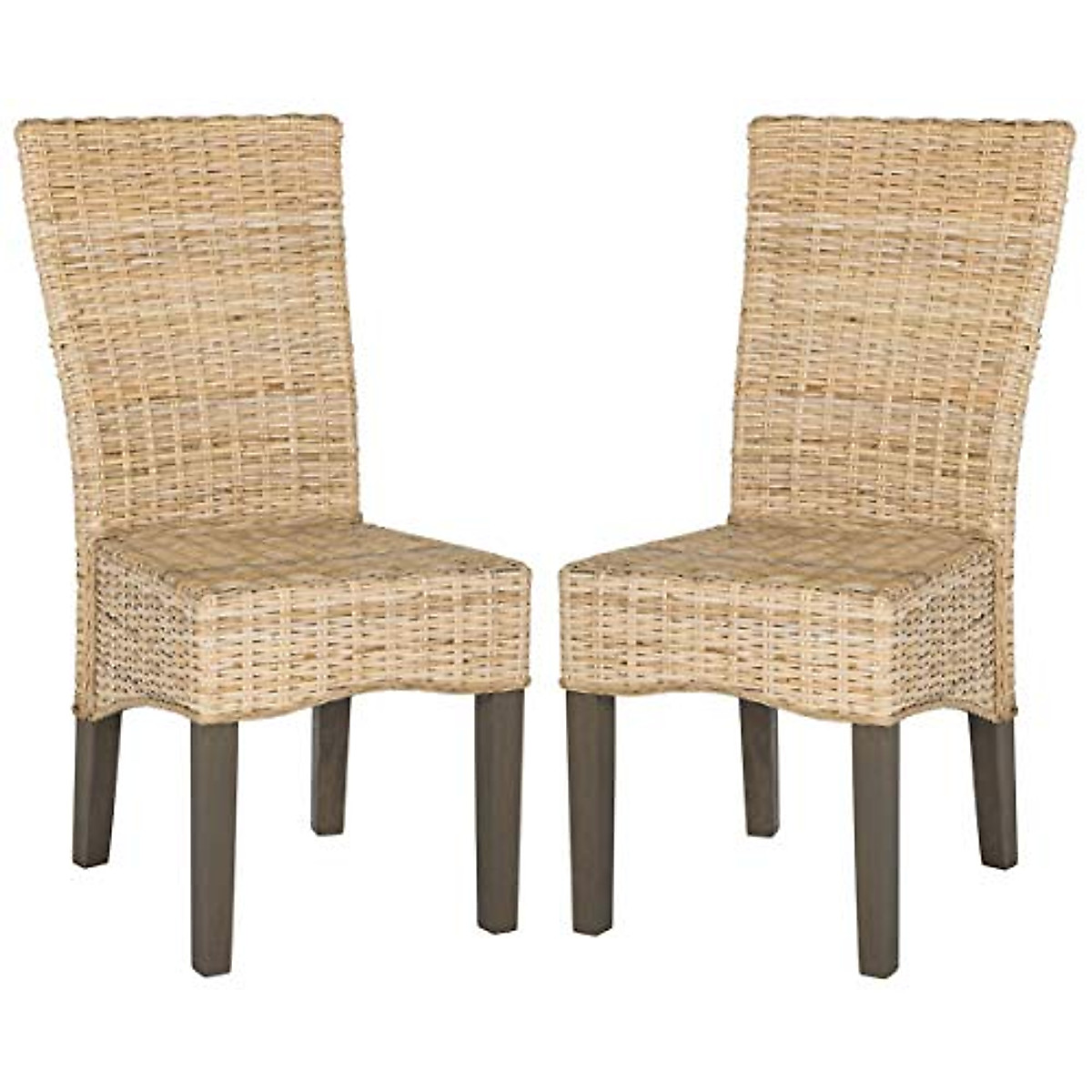 Safavieh Home Collection Ozias Grey Wicker 18-inch Dining Chair