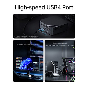 MINISFORUM Venus Series UM773 Lite Mini PC AMD Ryzen 7 7735HS up to 4.75GHz 32GB DDR5 1TB PCIe4.0 SSD AMD Radeon 680M Mini Computer, 2 x HDMI,1x USB4,5X USB Ports,WiFi 6,BT5. 2