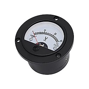 CHHUA Analog Voltmeter DH-52 0-30V DC Volt Meter Gauge Circular Panel Voltage Meter Voltage Tester for Shipping Circuit Testing Mechanical Equipment