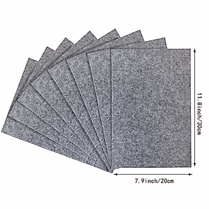 HaoFeiJH Felt Fabric Sheets - 8PCS Felt Squares - 8x12" A4 Stiff Felt Squares, 1 Colors Felt Papers, 2mm Felt for Sewing, Patchwork, Decoration, Embroidering, Book, DIY Craft Felt