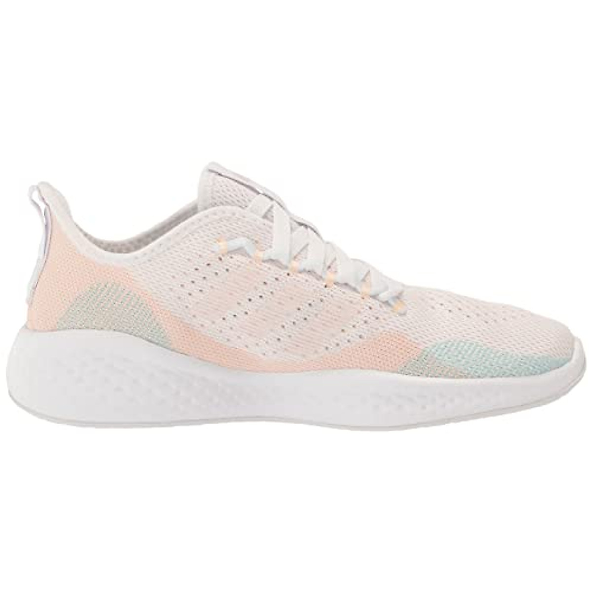 adidas Women's Fluidflow 2.0 Running Shoe, FTWR White/Almost Pink/Bliss Orange, 8