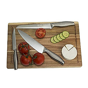 Ross Henery Professional Japanese Chef’s Knife Set | 9 Piece Hand Sharpened Stainless Steel Knives | Kitchen Set & Canvas Case