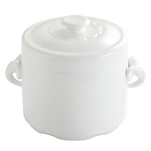 Hemoton Stew Pot Small Ceramic Stew Pot Miso Soup Bowl With Lid Chinese Style Bowl For Birds Nest Tonic Noodle Soup Salad Pasta - 9.3Oz(275ml)
