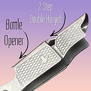 Professional Sommelier Corkscrew Wine Bottle Opener. Manual Hand Opener Used By Waiters & Bartenters. Stainless Steel & Tough Colorful Resin. Built In Beer Opener & Foil Cutter. (Lightning Pink)