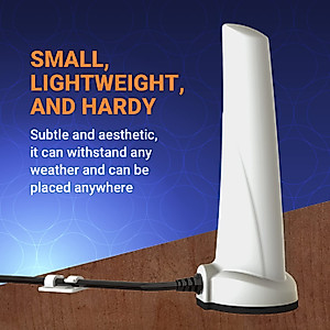 Poynting OMNI-280 Omnidirectional Wideband Cellular Desktop Antenna | SISO | 4G LTE | WiFi 2.4 GHz | 698-3800 MHz | Band 71 (2 Meter Cable)