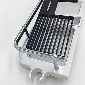 Pole Shower Caddy, Pole Mounted Bracket, Storage Holders for Shampoo, Shower Rack for 22-25 mm Shower Pole, Toiletry Soap Tray
