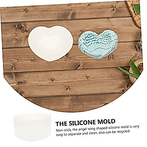 COHEALI Box Wings Angel Mold Table Top Epoxy Resin Tray Candle Silicone Mold Silicone Box Wing Resin Wing Jewelry Box Silica Gel White Storage Box DIY Mold DIY Box Casting Mold Epoxy Mold