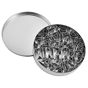 ofone Small Alphabet Cookie Cutters(A - Z), 26 Pcs Fondant Letter Cutters Stainless Steel Mini Biscuit Cutter Shapes for Baking Cakes Pastry Polymer Clay Fruits