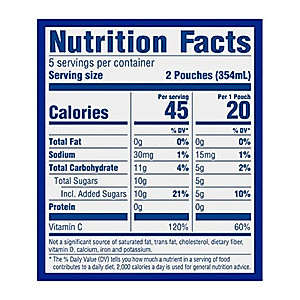 Kool-Aid Jammers Blue Raspberry Flavored Kids 0% Juice Drink (10 ct Box, 6 fl oz Pouches)