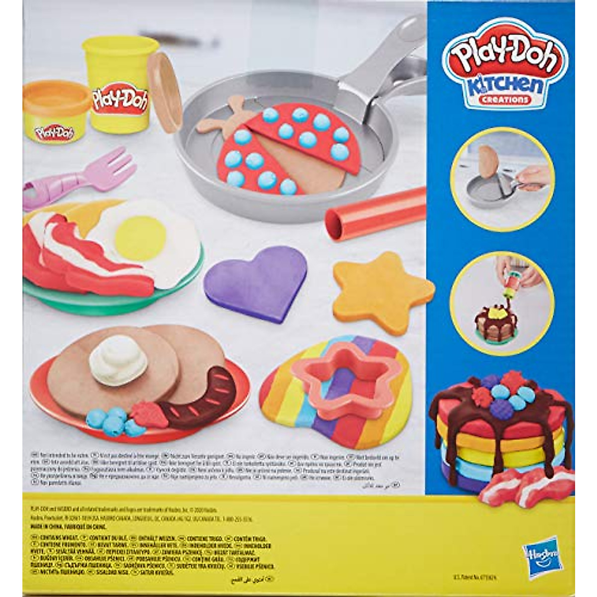 Play-Doh Kitchen Creations Flip 'n Pancakes Playset with 14 Play Kitchen Accessories, Preschool Toys, Kitchen Toys for 3 Year Old Girls and Boys and Up