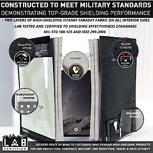 Mission Darkness Window Faraday Bag for Tablets // Device Shielding for Law Enforcement, Military, Executive Privacy, EMP Protection, Travel & Data Security, Anti-Hacking & Anti-Tracking Assurance