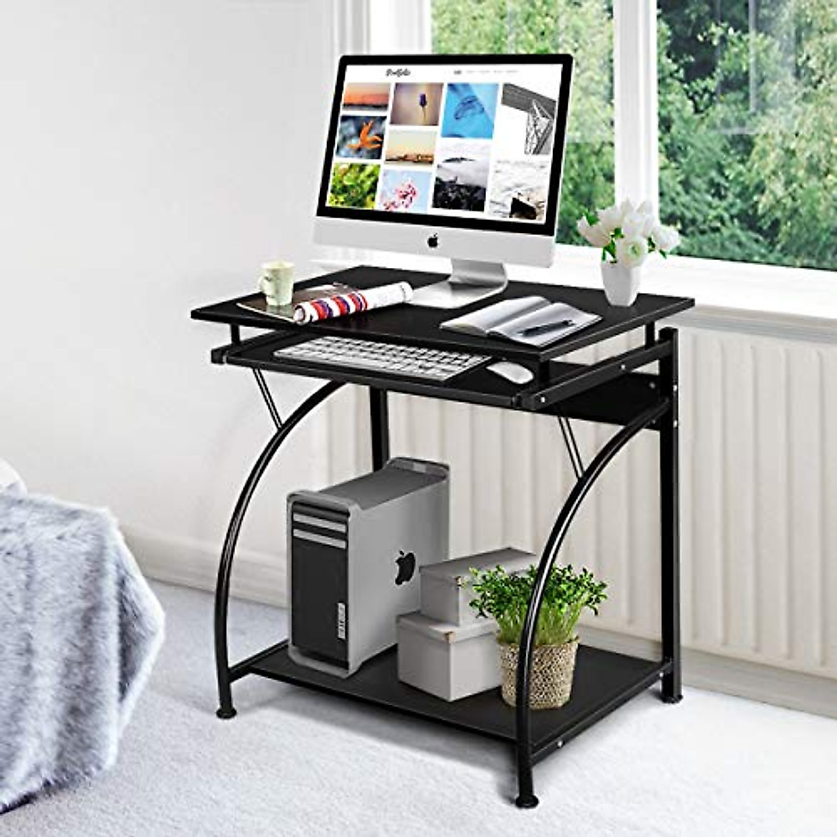 Tangkula computer desk, check the box to confirm match more than one existing, select the correct product. Some, 29" H Without Wheel, Black