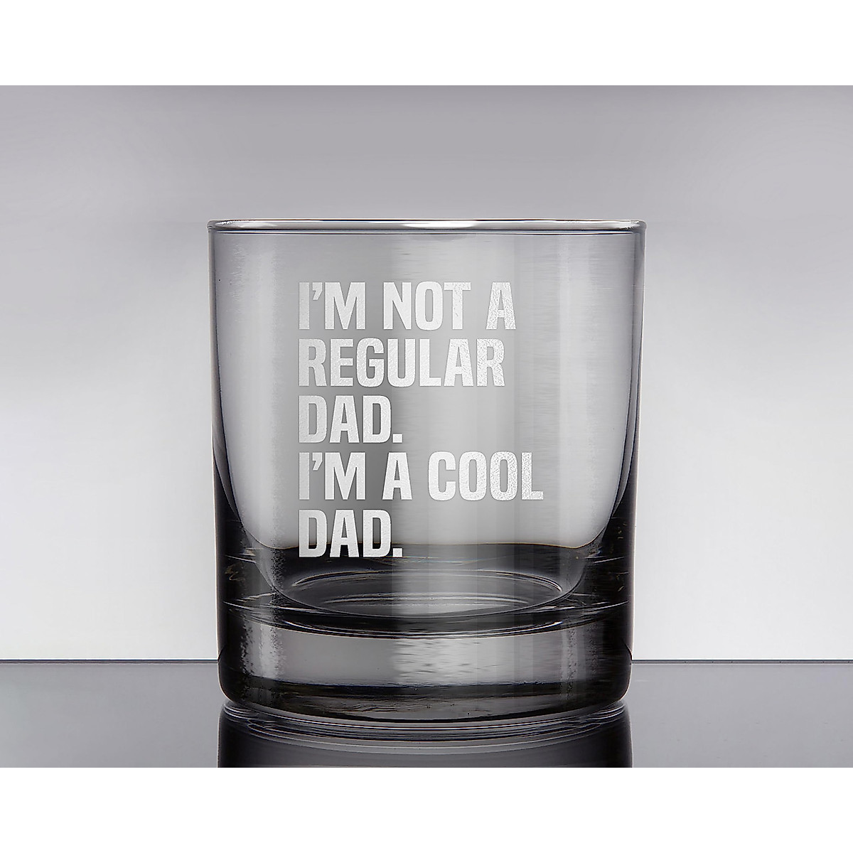 Promotion & Beyond I'M NOT A REGULAR DAD I'M A COOL DAD Whiskey Glass - Funny Gift for Dad Uncle Grandpa From Daughter Son Wife - Father's Day