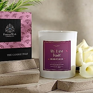 My Last Fvck Candle with Diamond Inside | Foreverwick Candles | Scented Soy Candles Gifts for Women Anniversary Candle Wax | Romance Candles All-Natural Organic Soy Candle 14oz | 70h