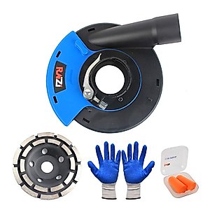Raizi 5 inch Universal Surface Grinding Dust Shroud Hand Angle Grinder+5 inch Diamond Grinding Cup Wheel