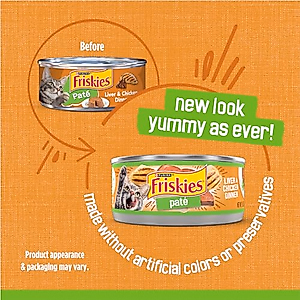 Purina Friskies Wet Cat Food Pate, Liver and Chicken Dinner - (Pack of 24) 5.5 oz. Cans